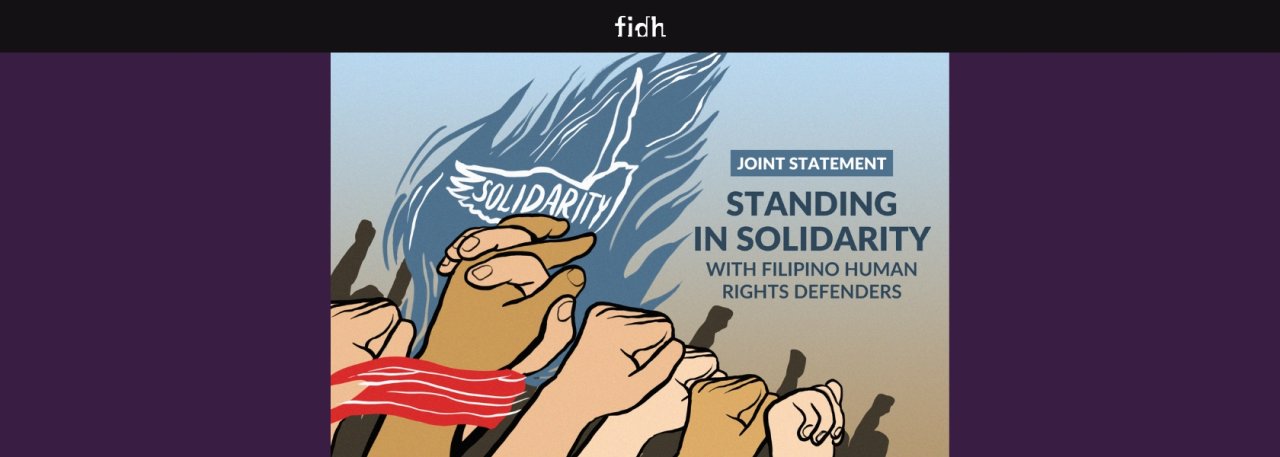 Philippines: Global solidarity with Filipino human rights defenders